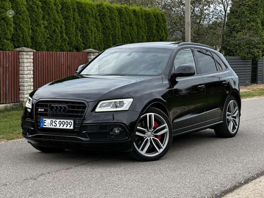 Black Audi SQ5 2016 in Vilnius, with an engine capacity of 2.97 L and mileage of 216 thousand km for 18550 €, photo 15 on AUTOMOTO.COM.LV