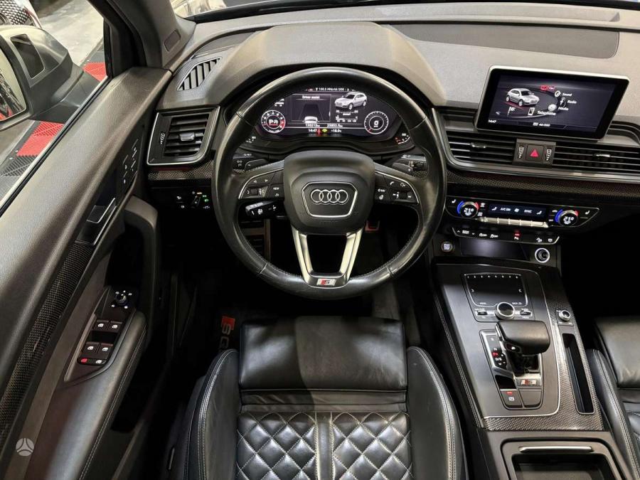 Black Audi SQ5 2018 in Vilnius, with an engine capacity of 3.00 L and mileage of 132 thousand km for 25120 €, photo 22 on AUTOMOTO.COM.LV