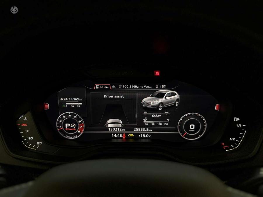 Black Audi SQ5 2018 in Vilnius, with an engine capacity of 3.00 L and mileage of 132 thousand km for 24990 €, photo 24 on AUTOMOTO.COM.LV
