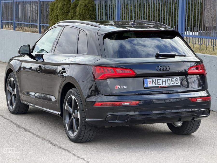 Black Audi SQ5 2020 in Vilnius, with an engine capacity of 3.00 L and mileage of 79 thousand km for 37000 €, photo 6 on AUTOMOTO.COM.LV
