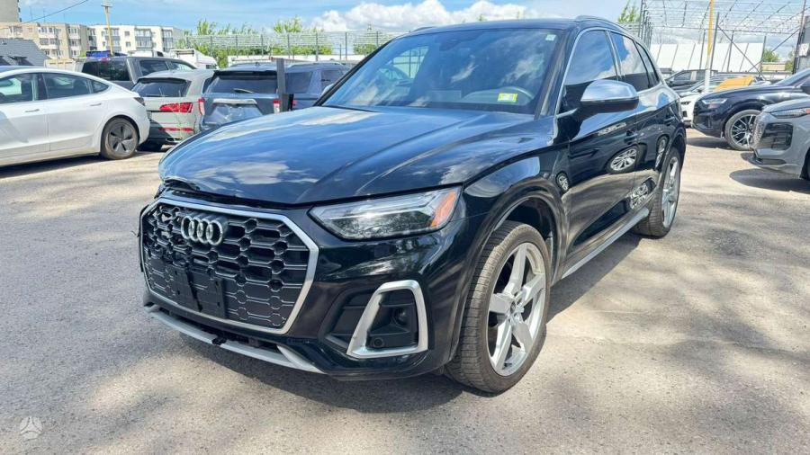 Melns Audi SQ5 2022 Ukmergė, ar dzinēja tilpumu 3.00 L un nobraukumu 61 tūkst. km par 21890 €, foto 1 vietnē AUTOMOTO.COM.LV