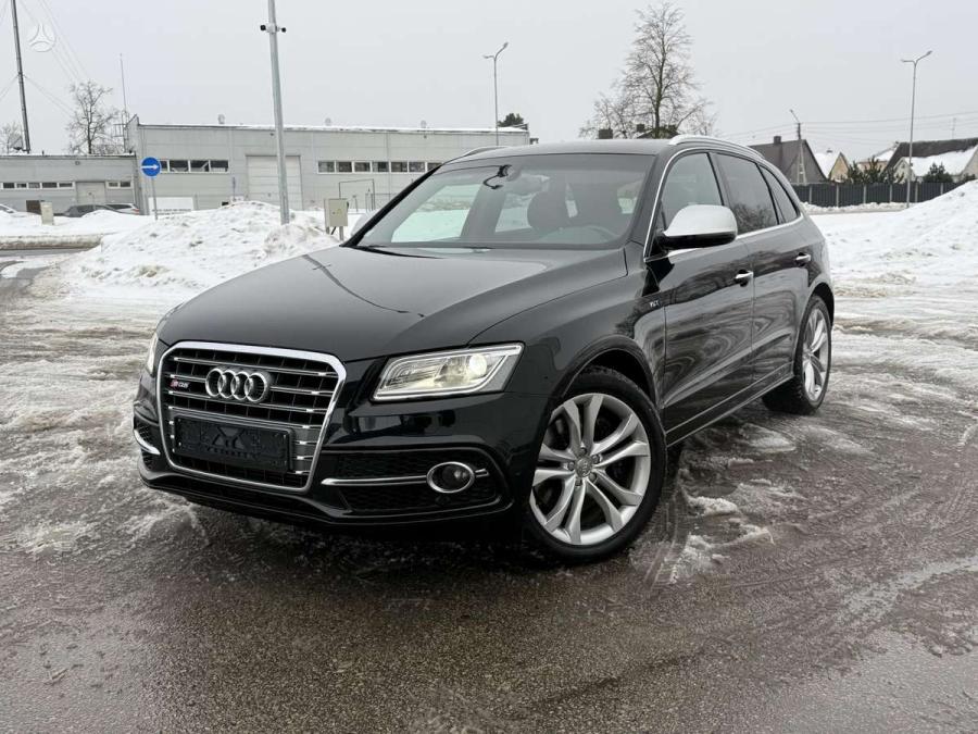 Melns Audi SQ5 2016 Panevēža, ar dzinēja tilpumu 3.00 L un nobraukumu 266 tūkst. km par 14990 €, foto 1 vietnē AUTOMOTO.COM.LV