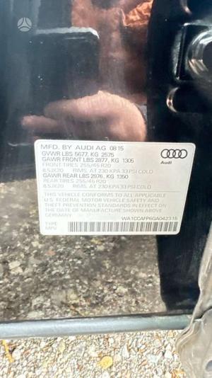 Black Audi SQ5 2016 in Ukmerge, with an engine capacity of 3.00 L and mileage of 207 thousand km for 7490 €, photo 16 on AUTOMOTO.COM.LV