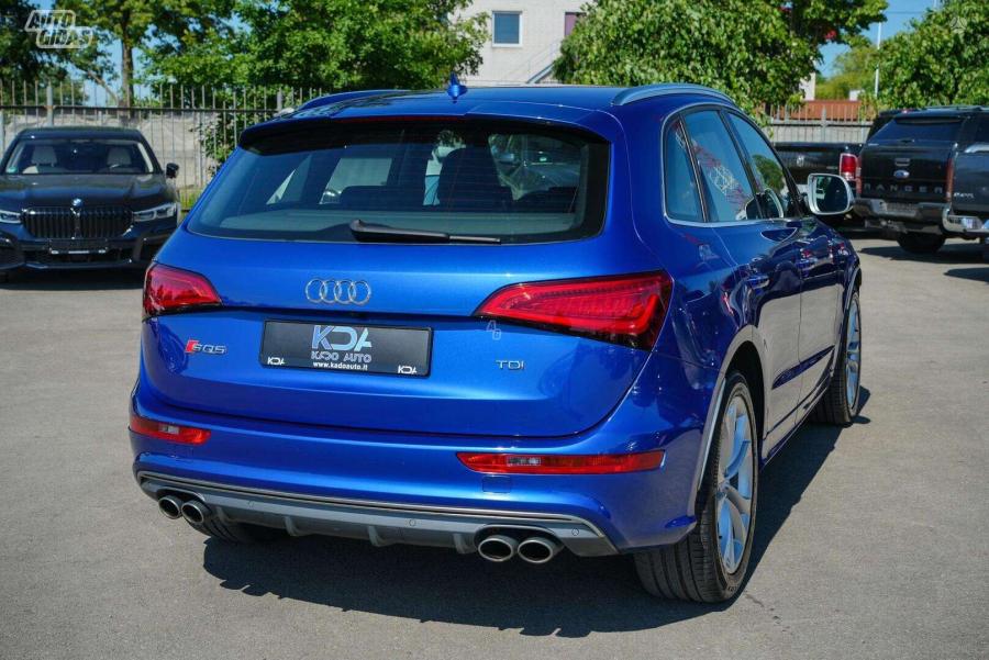 Blue Audi SQ5 2016 in Kaunas, with an engine capacity of 3.00 L and mileage of 227 thousand km for 17350 €, photo 12 on AUTOMOTO.COM.LV