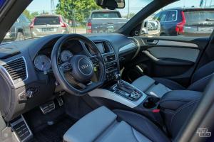 Blue Audi SQ5 2016 in Kaunas, with an engine capacity of 3.00 L and mileage of 227 thousand km for 17350 €, photo 27 on AUTOMOTO.COM.LV