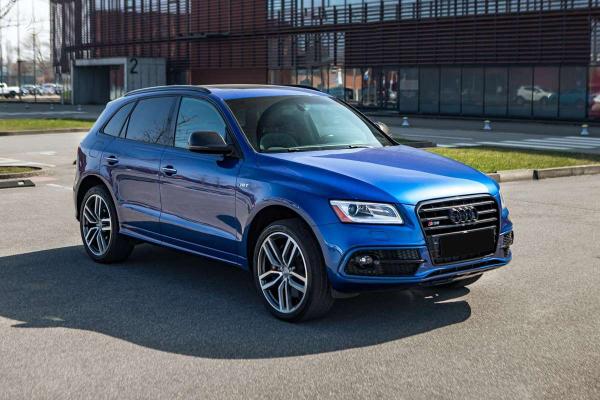 Blue Audi SQ5 2017 in Klaipeda, with an engine capacity of 3.00 L and mileage of 96 thousand km for 16999 €, photo 5 on AUTOMOTO.COM.LV
