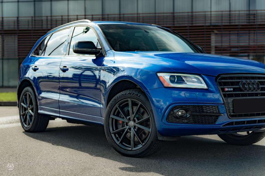 Blue Audi SQ5 2017 in Klaipeda, with an engine capacity of 3.00 L and mileage of 96 thousand km for 16999 €, photo 5 on AUTOMOTO.COM.LV