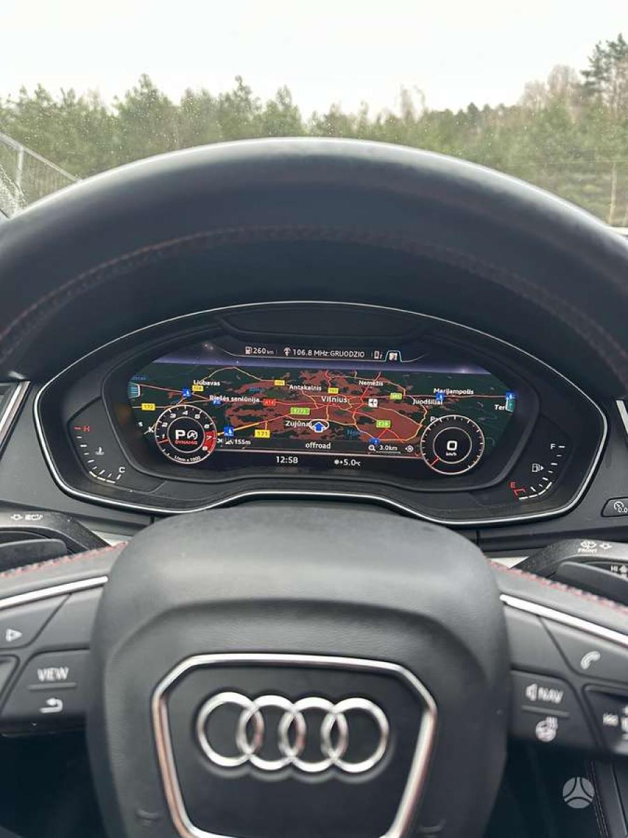 Blue Audi SQ5 2018 in Vilnius, with an engine capacity of 3.00 L and mileage of 110 thousand km for 25000 €, photo 11 on AUTOMOTO.COM.LV