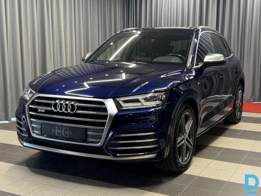 Blue Audi SQ5 2018 in Marupe, with an engine capacity of 3.00 L and mileage of 144 thousand km for 27990 €, photo 1 on AUTOMOTO.COM.LV