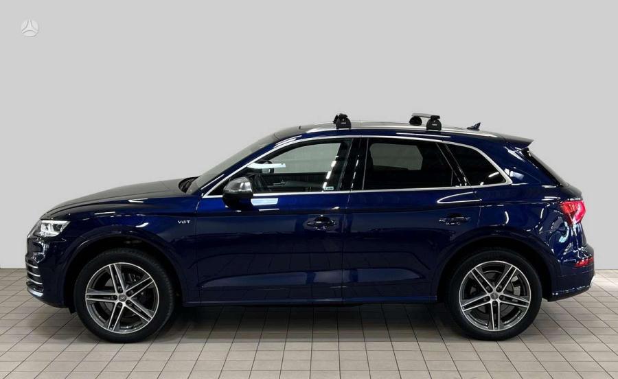 Blue Audi SQ5 2018 in Kaunas, with an engine capacity of 2.99 L and mileage of 0 thousand km for 28500 €, photo 3 on AUTOMOTO.COM.LV