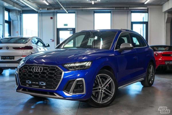 Blue Audi SQ5 2022 in Marijampole, with an engine capacity of 3.00 L and mileage of 131 thousand km for 36950 €, photo 5 on AUTOMOTO.COM.LV
