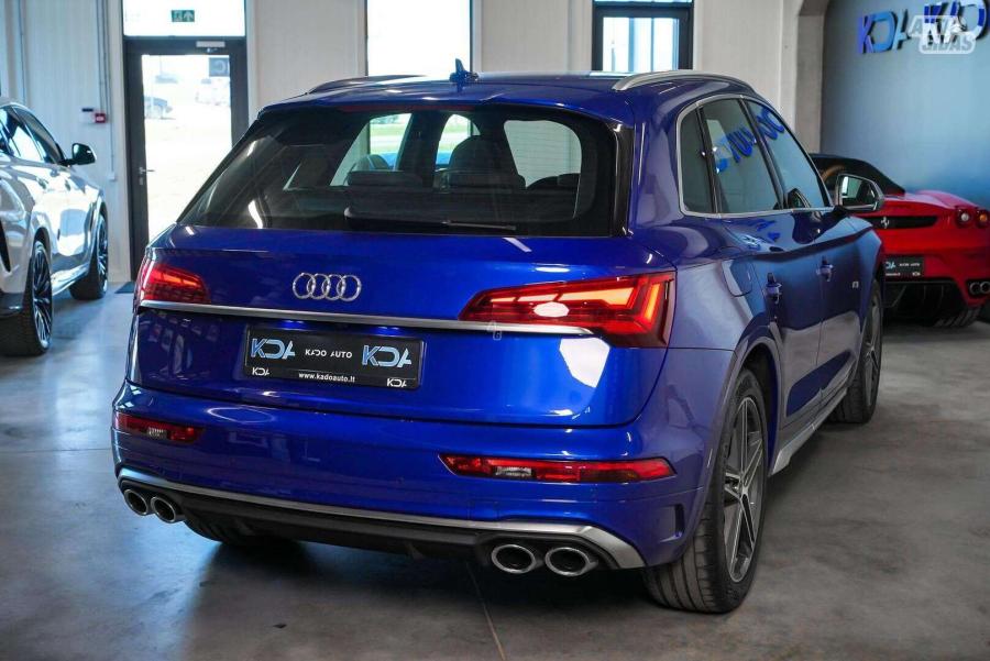 Blue Audi SQ5 2022 in Marijampole, with an engine capacity of 3.00 L and mileage of 131 thousand km for 36950 €, photo 14 on AUTOMOTO.COM.LV