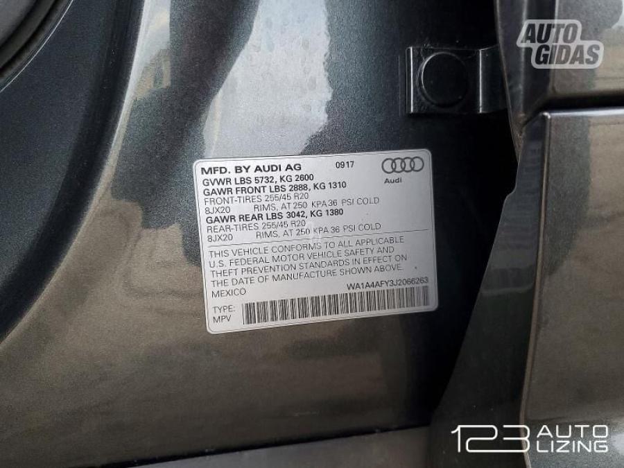 Audi SQ5 2018 Kretinga, ar dzinēja tilpumu 3.00 L un nobraukumu 164 tūkst. km par 12500 €, foto 14 vietnē AUTOMOTO.COM.LV