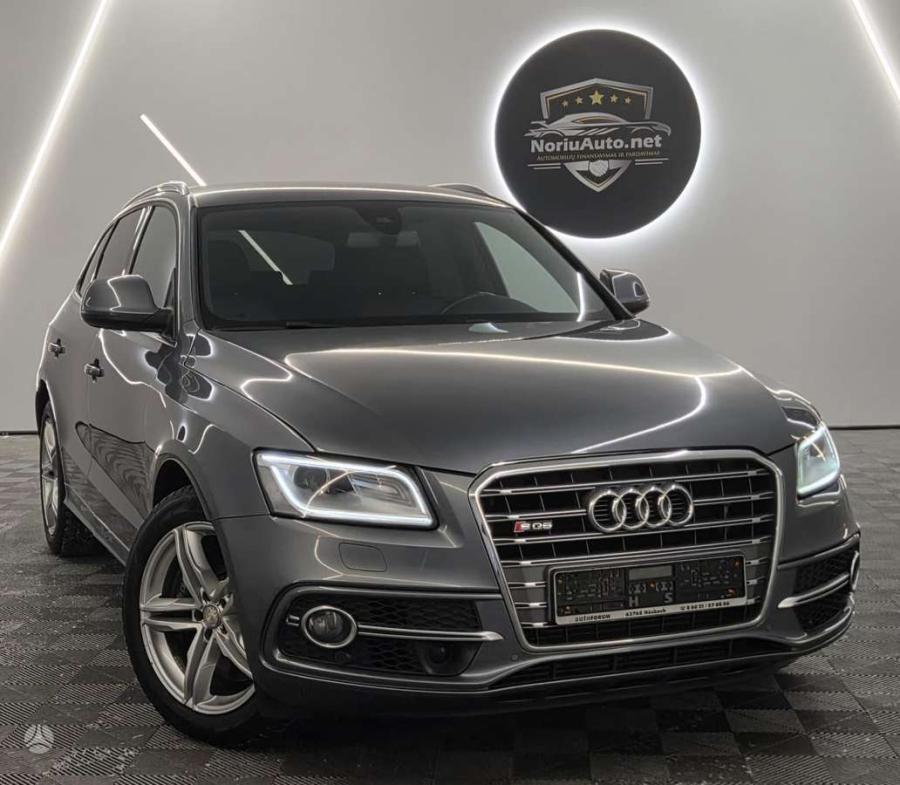 Pelēks Audi SQ5 2013 Marijampole, ar dzinēja tilpumu 2.97 L un nobraukumu 218 tūkst. km par 14400 €, foto 1 vietnē AUTOMOTO.COM.LV