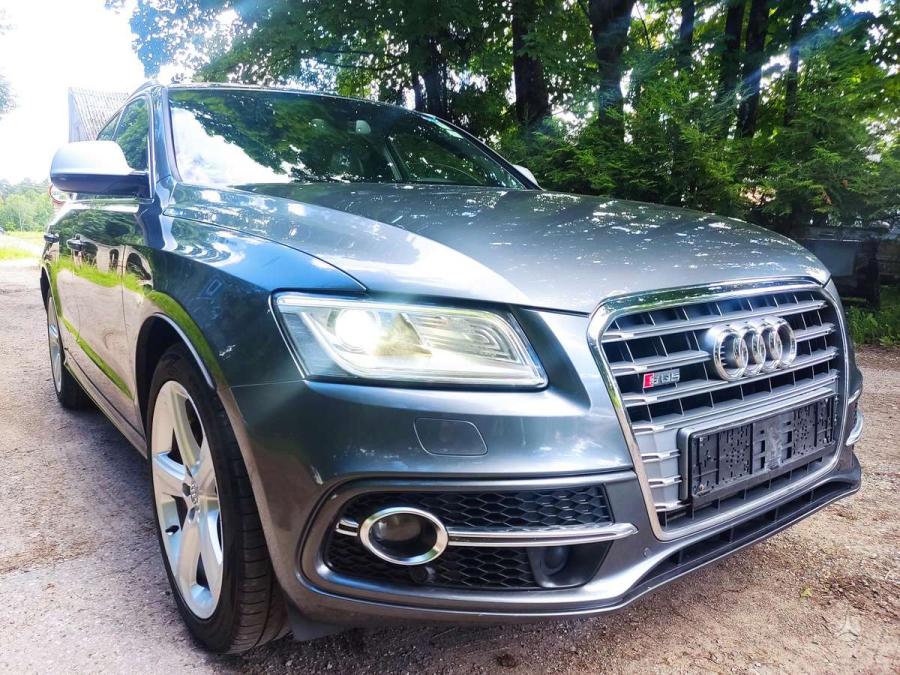Grey Audi SQ5 2015 in Utena, with an engine capacity of 2.97 L and mileage of 245 thousand km for 16250 €, photo 24 on AUTOMOTO.COM.LV