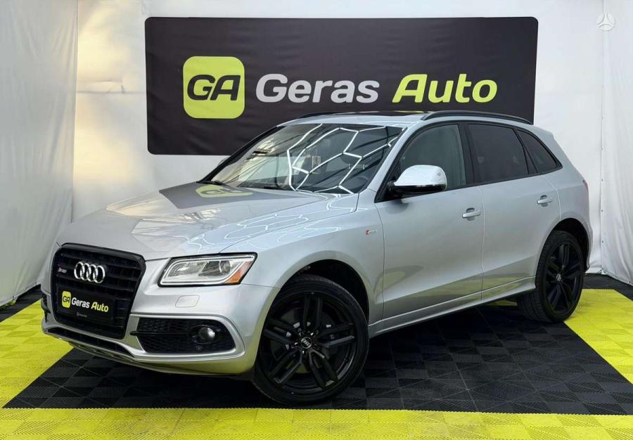 Grey Audi SQ5 2015 in Vilnius, with an engine capacity of 3.00 L and mileage of 169 thousand km for 13990 €, photo 1 on AUTOMOTO.COM.LV
