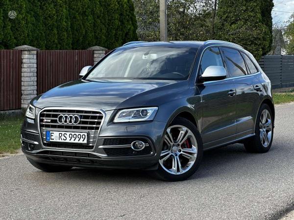 Grey Audi SQ5 2016 in Vilnius, with an engine capacity of 2.97 L and mileage of 190 thousand km for 16950 €, photo 1 on AUTOMOTO.COM.LV