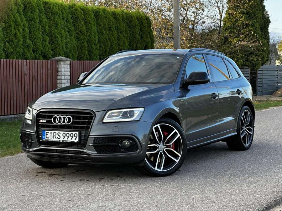 Pelēks Audi SQ5 2016 Viļņa, ar dzinēja tilpumu 2.97 L un nobraukumu 200 tūkst. km par 18999 €, foto 1 vietnē AUTOMOTO.COM.LV