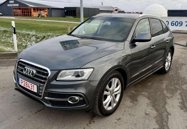 Grey Audi SQ5 2017 in Vilnius, with an engine capacity of 2.97 L and mileage of 265 thousand km for 15399 €, photo 2 on AUTOMOTO.COM.LV