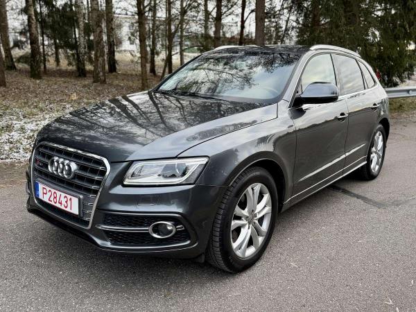 Grey Audi SQ5 2017 in Vilnius, with an engine capacity of 2.97 L and mileage of 265 thousand km for 15399 €, photo 7 on AUTOMOTO.COM.LV
