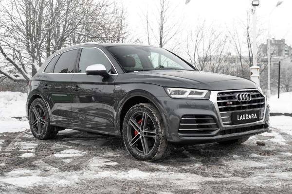 Pelēks Audi SQ5 2018 Viļņa, ar dzinēja tilpumu 3.00 L un nobraukumu 184 tūkst. km par 24350 €, foto 9 vietnē AUTOMOTO.COM.LV
