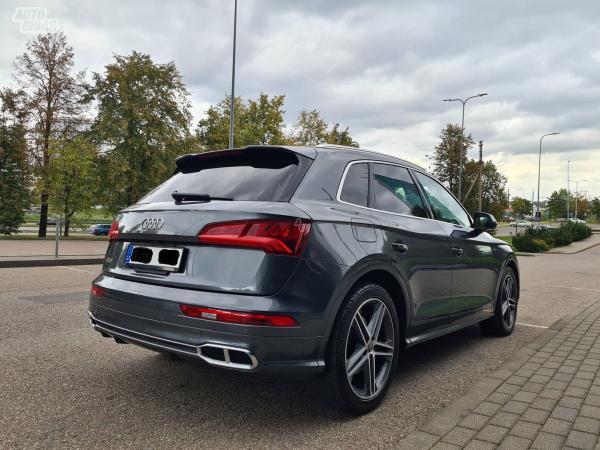 Grey Audi SQ5 2018 in Vilnius, with an engine capacity of 3.00 L and mileage of 119 thousand km for 25700 €, photo 7 on AUTOMOTO.COM.LV