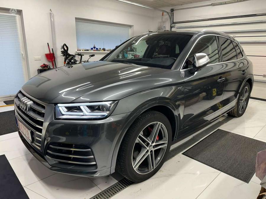 Pelēks Audi SQ5 2018 Viļņa, ar dzinēja tilpumu 3.00 L un nobraukumu 177 tūkst. km par 23399 €, foto 5 vietnē AUTOMOTO.COM.LV