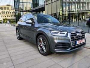 Grey Audi SQ5 2018 in Vilnius, with an engine capacity of 3.00 L and mileage of 180 thousand km for 24500 €, photo 3 on AUTOMOTO.COM.LV