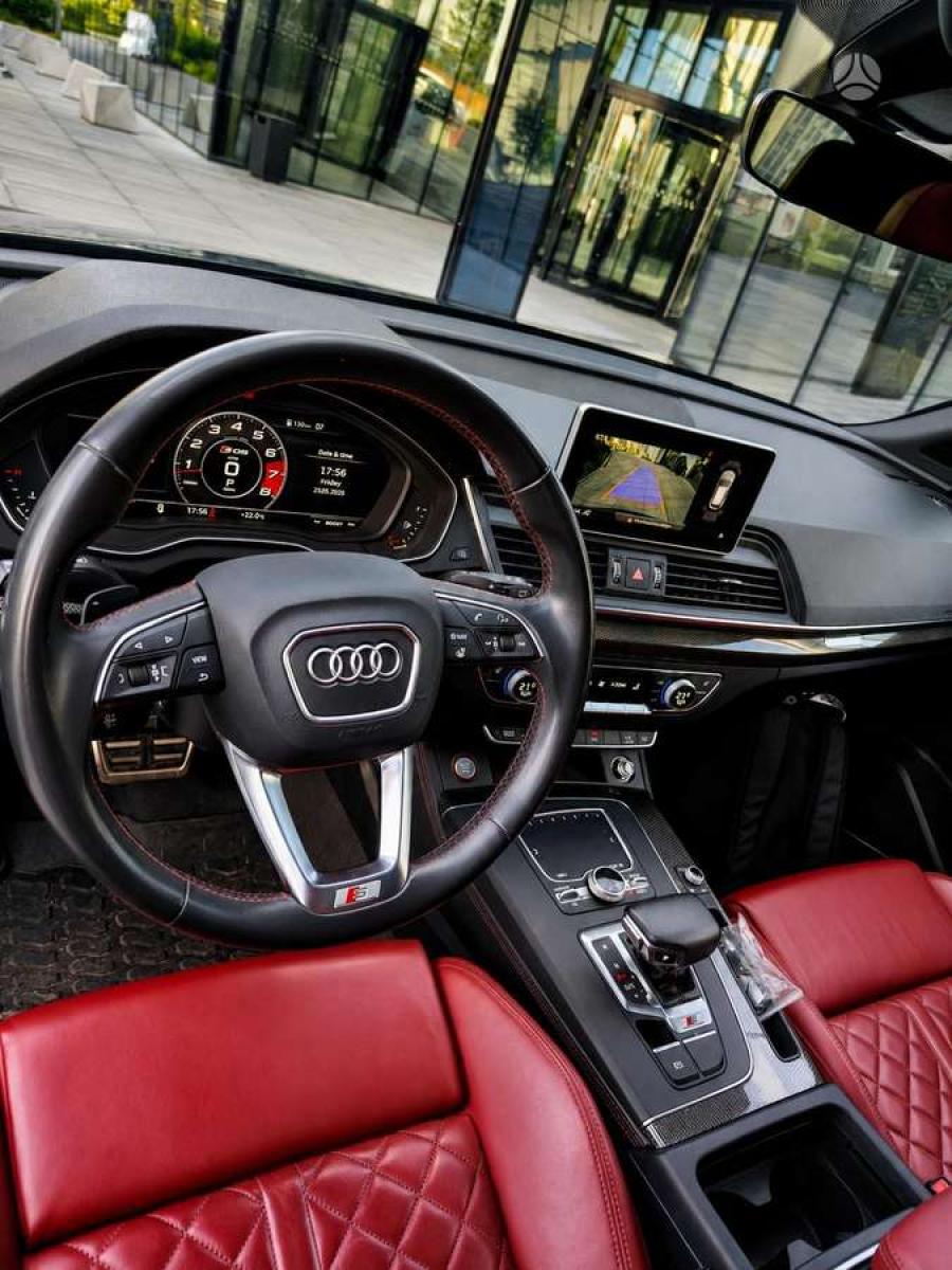 Grey Audi SQ5 2018 in Vilnius, with an engine capacity of 3.00 L and mileage of 180 thousand km for 24500 €, photo 11 on AUTOMOTO.COM.LV