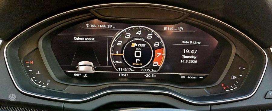 Pelēks Audi SQ5 2018 Tauragė, ar dzinēja tilpumu 3.00 L un nobraukumu 114 tūkst. km par 29500 €, foto 25 vietnē AUTOMOTO.COM.LV