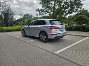 Grey Audi SQ5 2020 in Vilnius, with an engine capacity of 3.00 L and mileage of 78 thousand km for 34900 €, photo 7 on AUTOMOTO.COM.LV