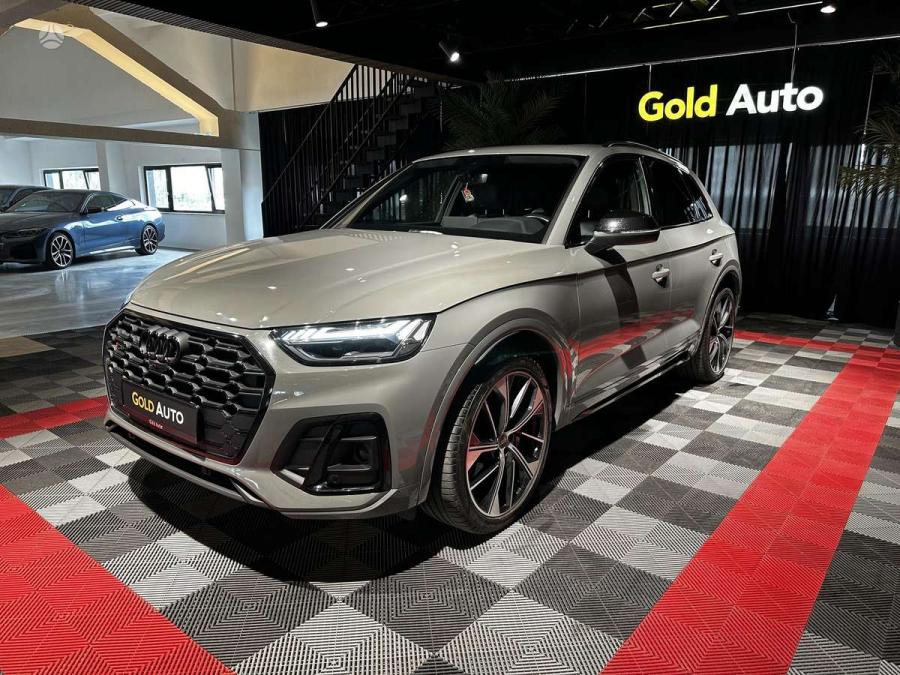 Pelēks Audi SQ5 2021 Viļņa, ar dzinēja tilpumu 2.97 L un nobraukumu 87 tūkst. km par 36900 €, foto 1 vietnē AUTOMOTO.COM.LV