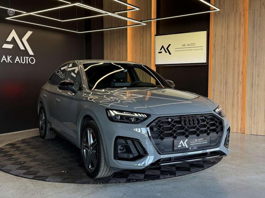 Pelēks Audi SQ5 2021 Kauņa, ar dzinēja tilpumu 2.97 L un nobraukumu 44 tūkst. km par 39990 €, foto 4 vietnē AUTOMOTO.COM.LV