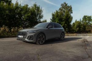 Grey Audi SQ5 2021 in Panevezys, with an engine capacity of 3.00 L and mileage of 92 thousand km for 44000 €, photo  on AUTOMOTO.COM.LV