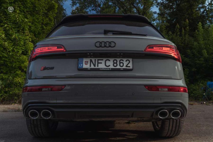 Grey Audi SQ5 2021 in Panevezys, with an engine capacity of 3.00 L and mileage of 92 thousand km for 44000 €, photo 14 on AUTOMOTO.COM.LV