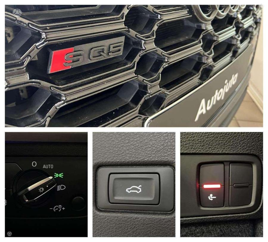 Grey Audi SQ5 2023 in Kaunas, with an engine capacity of 2.97 L and mileage of 39 thousand km for 42900 €, photo 14 on AUTOMOTO.COM.LV