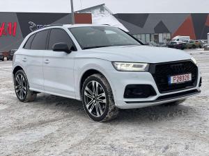 White Audi SQ5 2020 in Kaunas, with an engine capacity of 3.00 L and mileage of 99 thousand km for 34500 €, photo 3 on AUTOMOTO.COM.LV