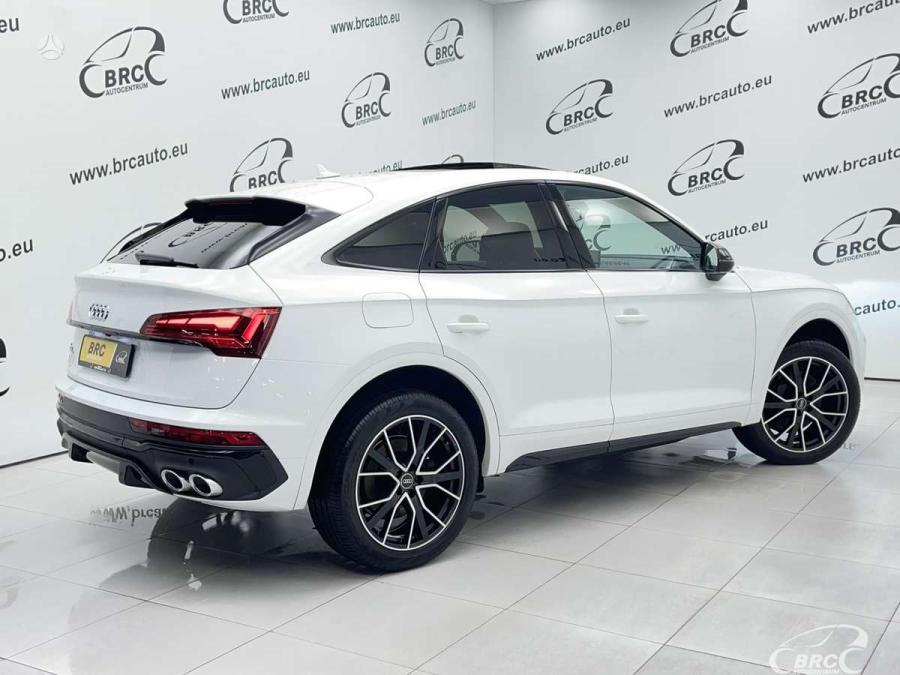 White Audi SQ5 2022 in Vilnius, with an engine capacity of 3.00 L and mileage of 14 thousand km for 35900 €, photo 3 on AUTOMOTO.COM.LV