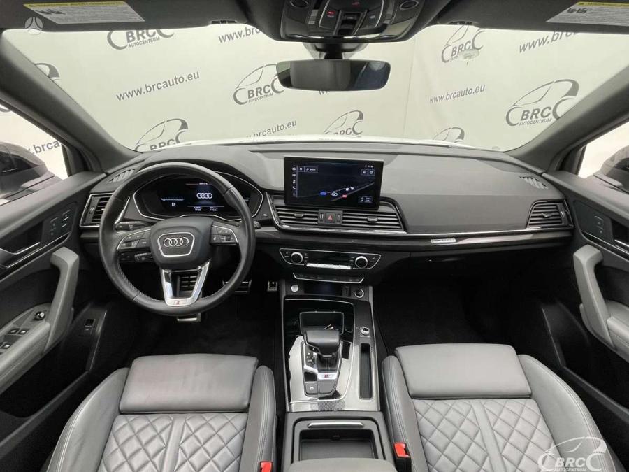 White Audi SQ5 2022 in Vilnius, with an engine capacity of 3.00 L and mileage of 14 thousand km for 35900 €, photo 4 on AUTOMOTO.COM.LV