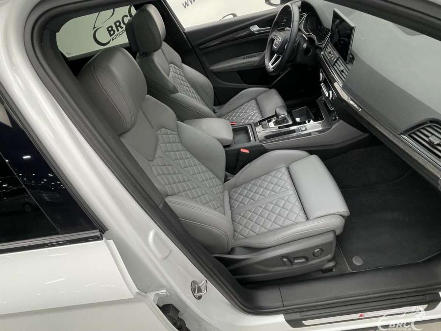 White Audi SQ5 2022 in Vilnius, with an engine capacity of 3.00 L and mileage of 14 thousand km for 35900 €, photo 6 on AUTOMOTO.COM.LV