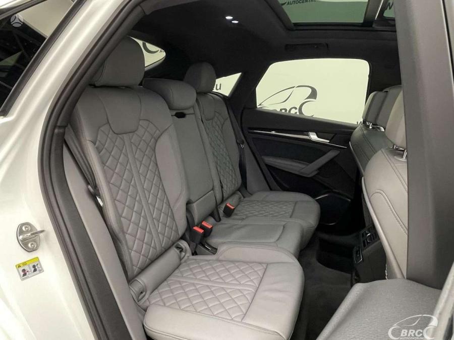 White Audi SQ5 2022 in Vilnius, with an engine capacity of 3.00 L and mileage of 14 thousand km for 35900 €, photo 13 on AUTOMOTO.COM.LV