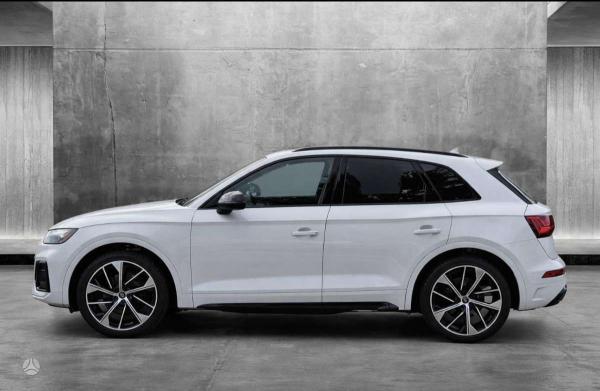 White Audi SQ5 2024 in Vilnius, with an engine capacity of 3.00 L and mileage of 19 thousand km for 56750 €, photo 1 on AUTOMOTO.COM.LV