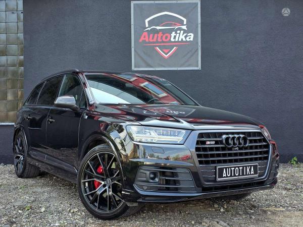 Black Audi SQ7 2017 in Siauliai, with an engine capacity of 3.96 L and mileage of 320 thousand km for 25500 €, photo 4 on AUTOMOTO.COM.LV