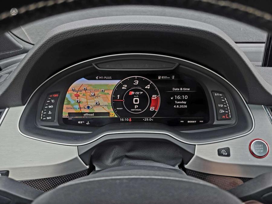 Black Audi SQ7 2017 in Siauliai, with an engine capacity of 3.96 L and mileage of 320 thousand km for 25500 €, photo 29 on AUTOMOTO.COM.LV