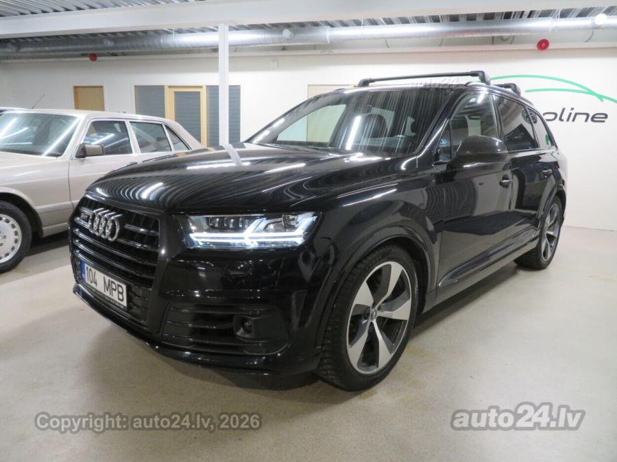 Black Audi SQ7 2018 in Tallinn, with an engine capacity of 4.00 L and mileage of 67 thousand km for 48200 €, photo 1 on AUTOMOTO.COM.LV
