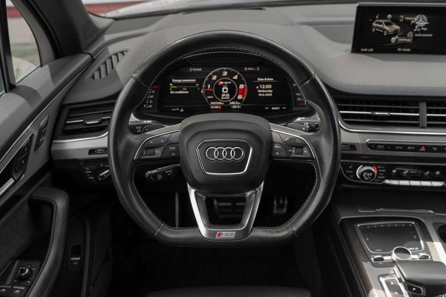 Melns Audi SQ7 2018 Viļņa, ar dzinēja tilpumu 3.96 L un nobraukumu 203 tūkst. km par 37999 €, foto 18 vietnē AUTOMOTO.COM.LV