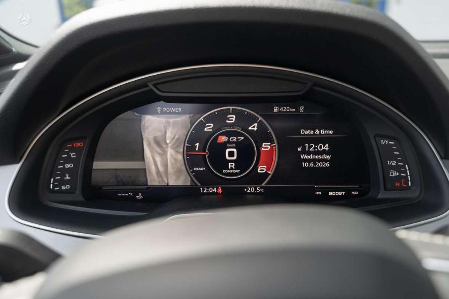 Melns Audi SQ7 2018 Viļņa, ar dzinēja tilpumu 3.96 L un nobraukumu 203 tūkst. km par 37999 €, foto 21 vietnē AUTOMOTO.COM.LV