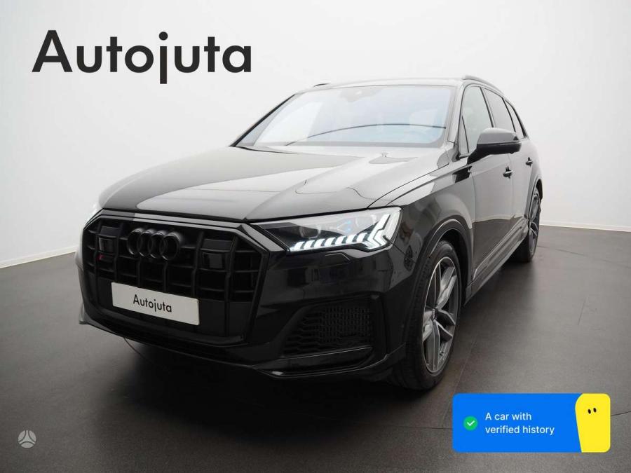 Black Audi SQ7 2021 in Vilnius, with an engine capacity of 4.00 L and mileage of 138 thousand km for 59000 €, photo 1 on AUTOMOTO.COM.LV