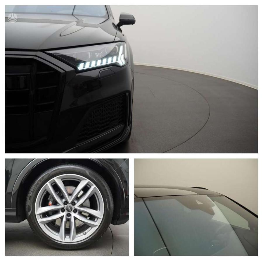 Black Audi SQ7 2021 in Vilnius, with an engine capacity of 4.00 L and mileage of 138 thousand km for 59000 €, photo 8 on AUTOMOTO.COM.LV