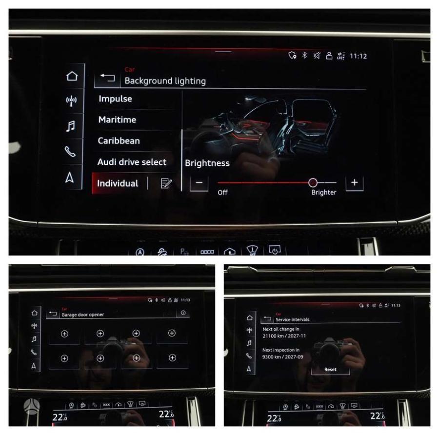 Black Audi SQ7 2021 in Vilnius, with an engine capacity of 4.00 L and mileage of 138 thousand km for 59000 €, photo 27 on AUTOMOTO.COM.LV